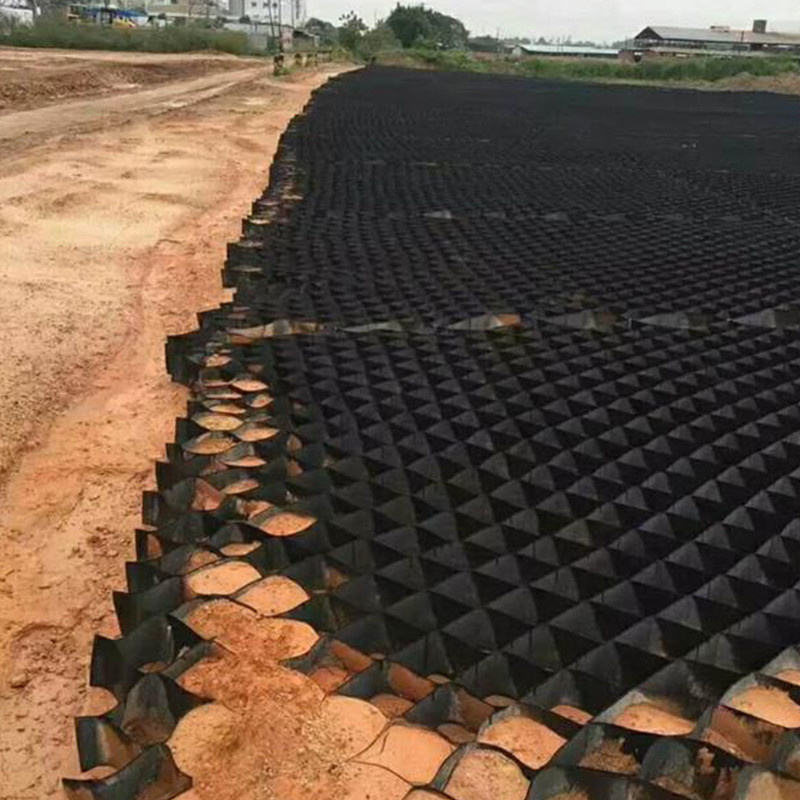 75mm Textured Perforated HDPE Geocell Cellweb System Grid