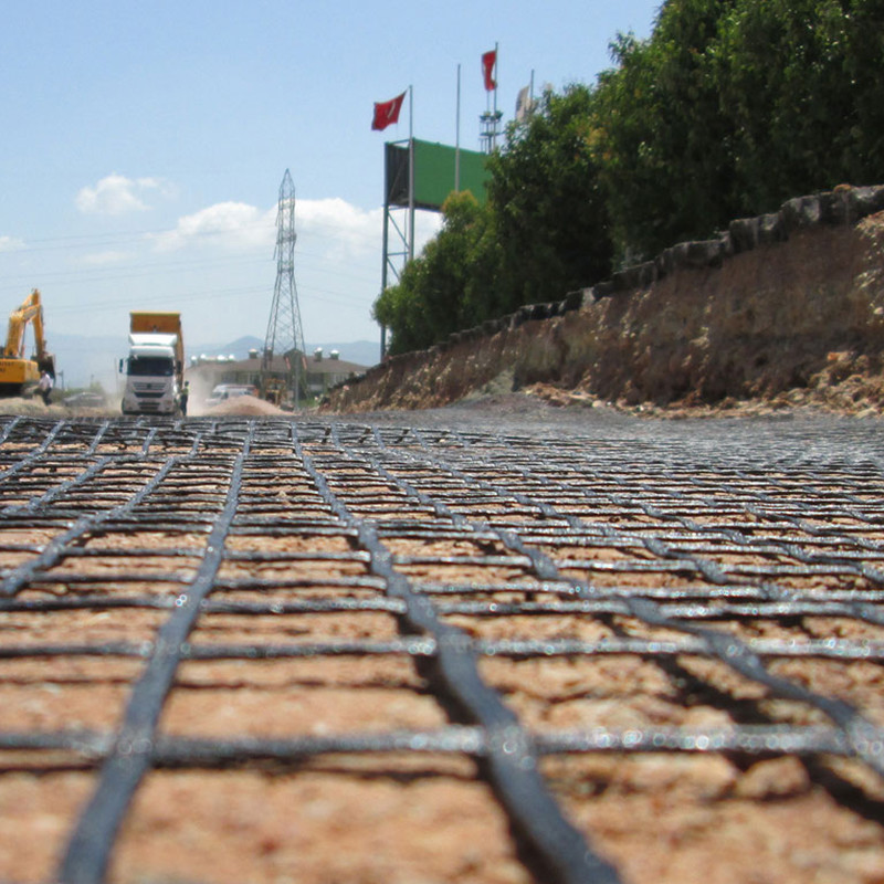 Earth Material Fiberglass Geogrid For Strengthening Roadway