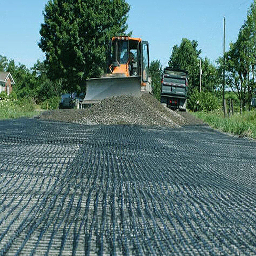 Fiberglass Geogrid Mesh Glass Fiber Geogrid For Asphalt Road