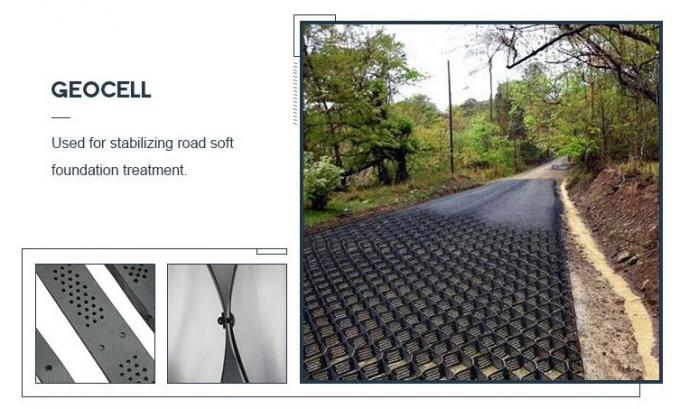 ASTM HDPE Geoweb Geocell HDPE 50mm Road Grid Gravel Honeycomb